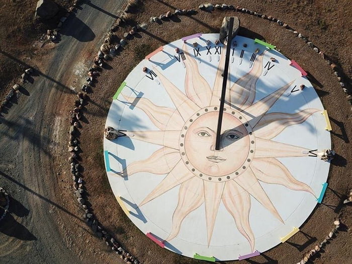 This huge sundial on Epstein's paedo island - 9GAG