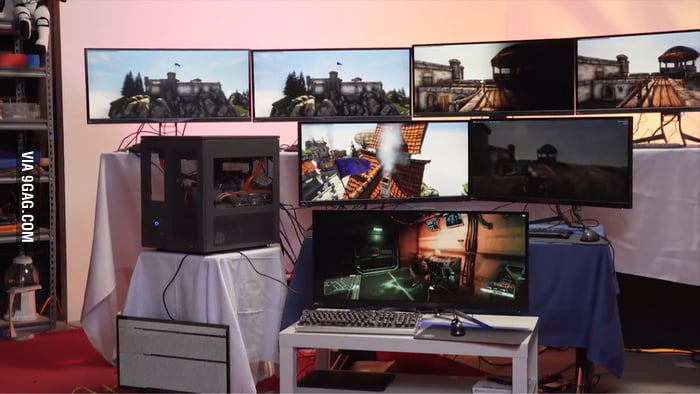 7 gamers, 1 tower, by Linus Tech Tips. 7 GPUs, 56 Cores, 256GB RAM ...