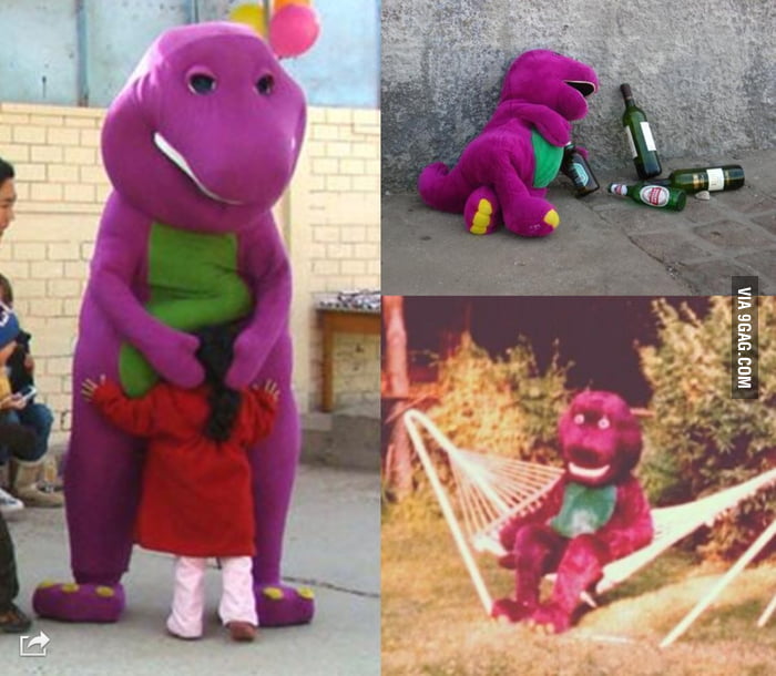 Nooooo! Barney is an alcoholic, pedophile and super high! - 9GAG