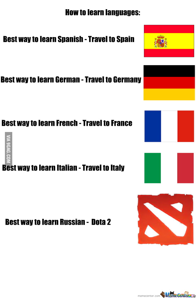 How to learn languages - 9GAG