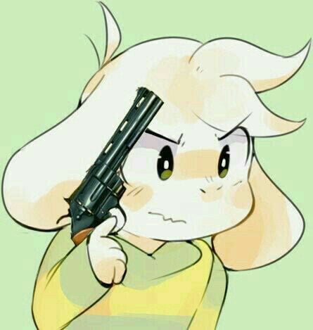 Asriel with a gun - 9GAG