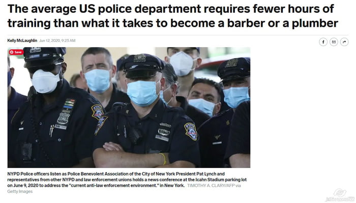 The average American cop trains for about half as many hours before ...