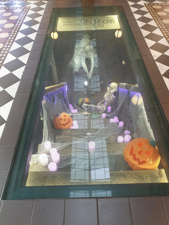 Halloween display in a supposedly haunted shopping arcade in Adelaide ...
