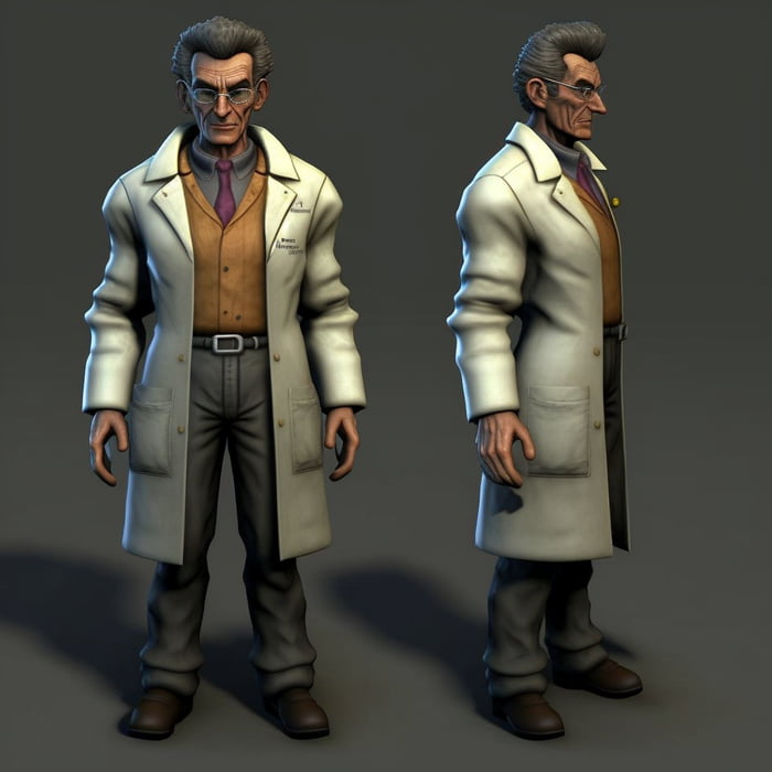 What do you think about this scientist 3d model ? - 9GAG