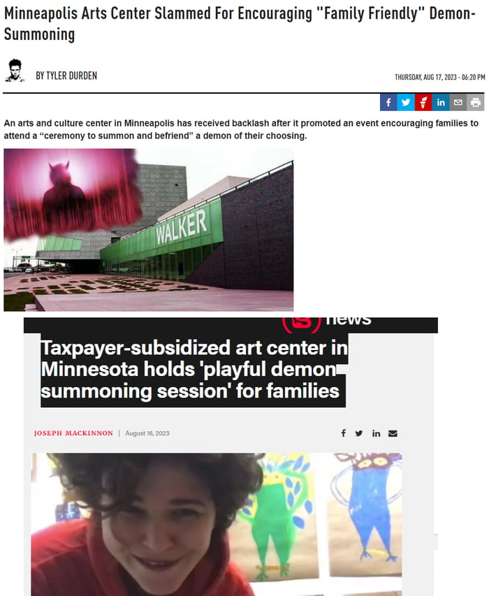 Minnesota Art Centre holds: "family friendly demon summoning session ...