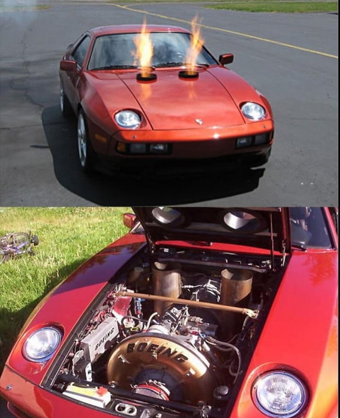 Just a casual 1982 Porsche 928 with T50 helicopter engine - 9GAG