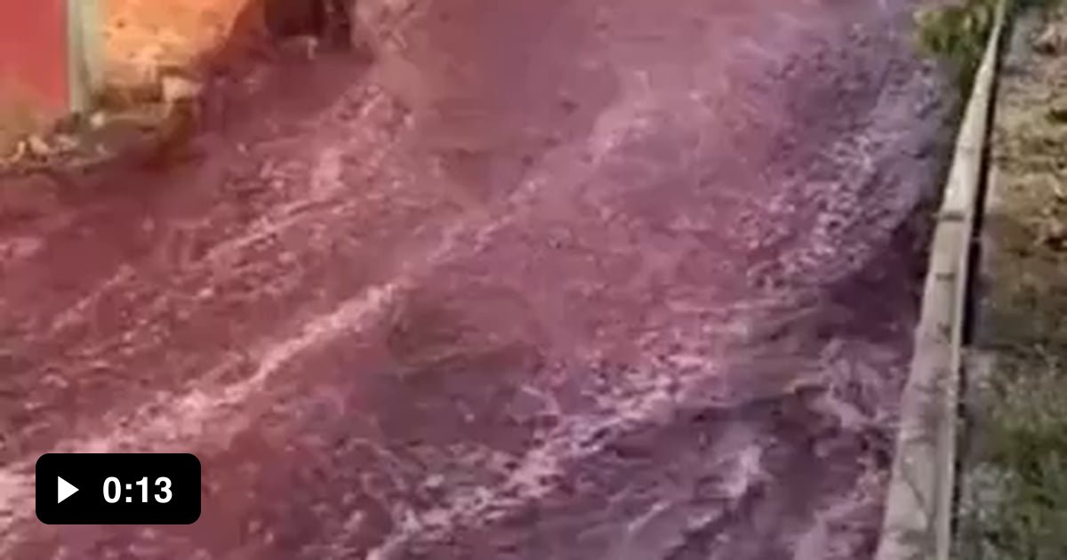 Over 2 million liters (~500 thousand gallons) of red wine flood the ...