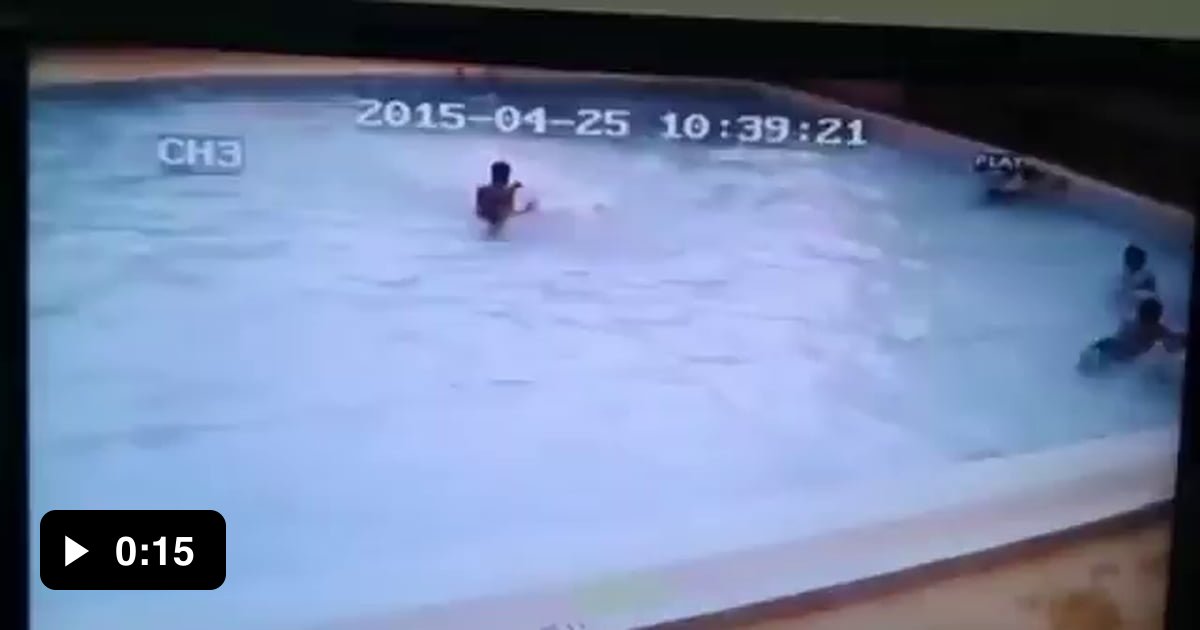 A swimming pool during an earthquake. - 9GAG