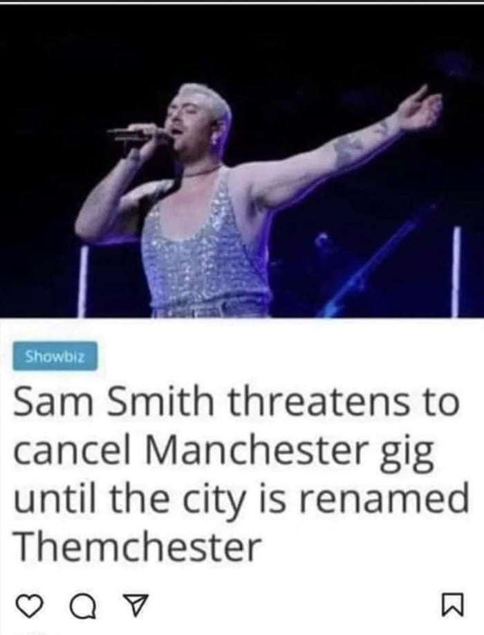 Sam Smith the legend.... P.s.- Obviously its a satire. - 9GAG