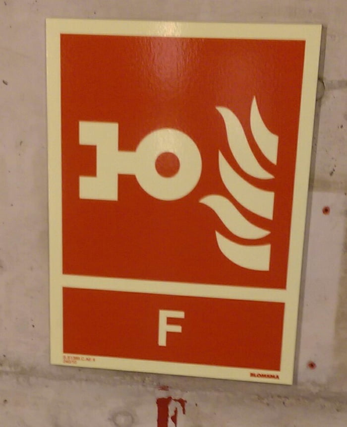 It's some fire hydrant sign but all I see is the Enterprise facing some ...