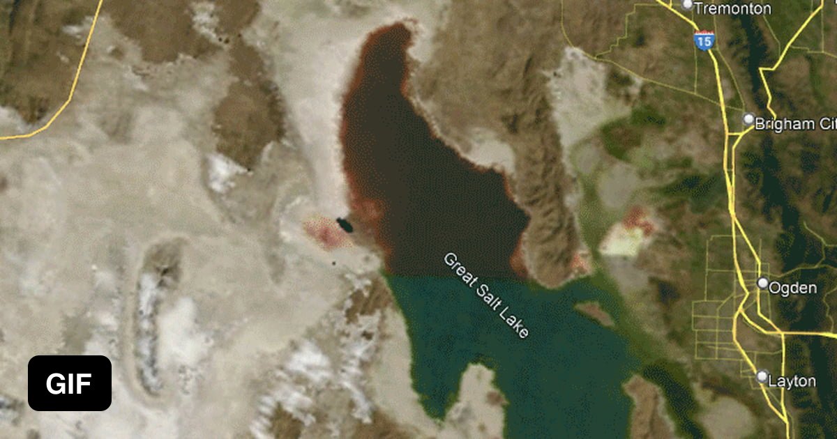 Great Salt Lake over time - 9GAG