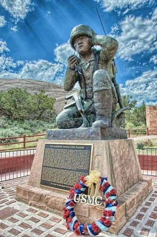 Navajo Code Talkers This Navajo Code Talkers monument is located in ...