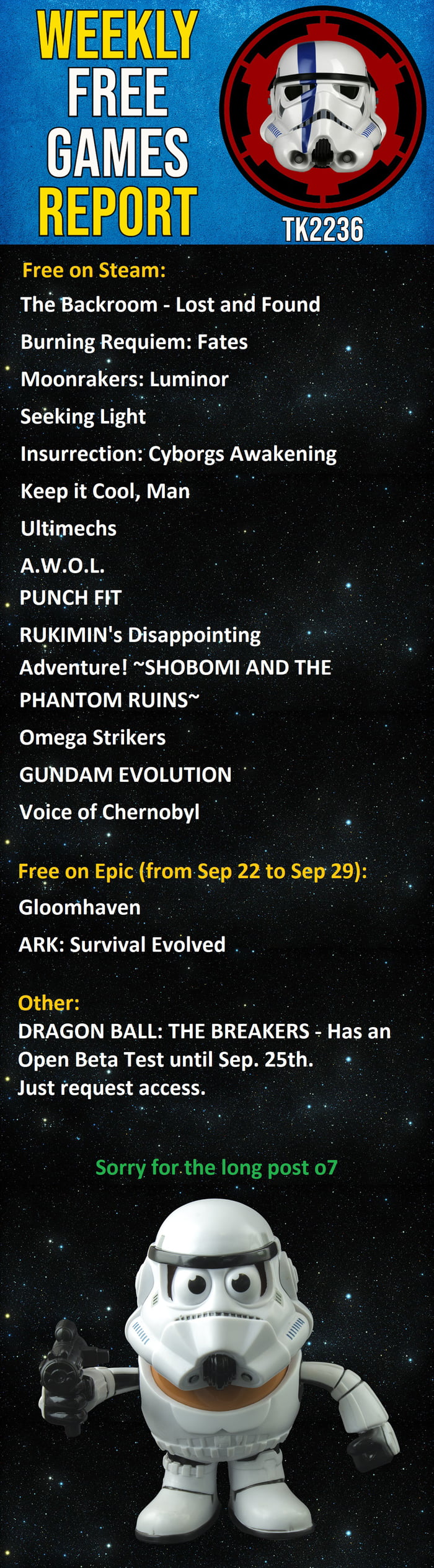 Weekly Free Games Report o7 - 9GAG