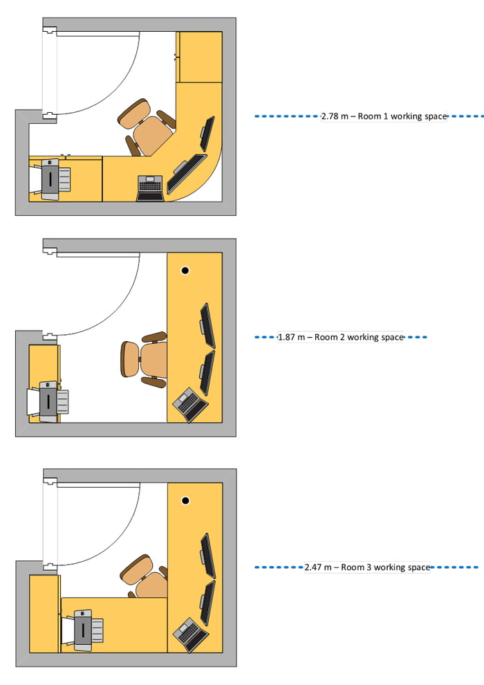 Opinions on the best WFH office? 2.1m by 1.8, so fairly small - 9GAG