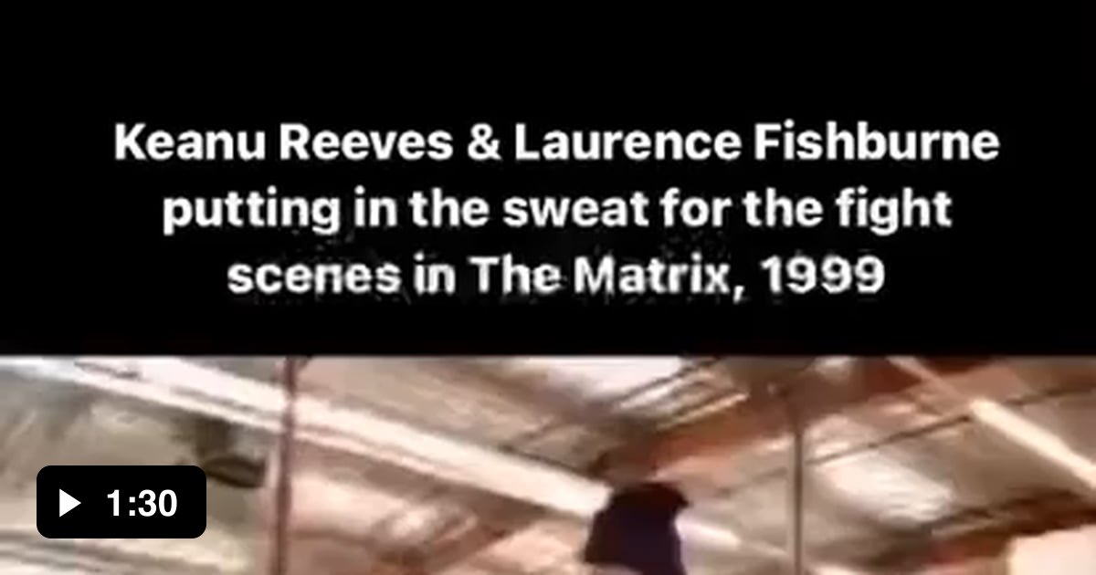 The cast of The Matrix (1999) training behind the scenes - 9GAG