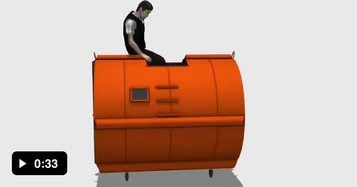Working of a Tsunami evacuation pod - 9GAG