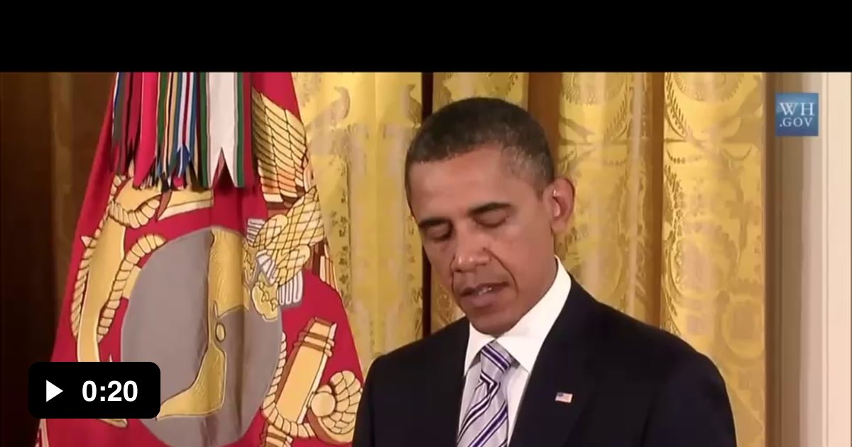 Medal of honor recipient Ryan Pitts almost laughs out loud as President Obama tells his heroic ...