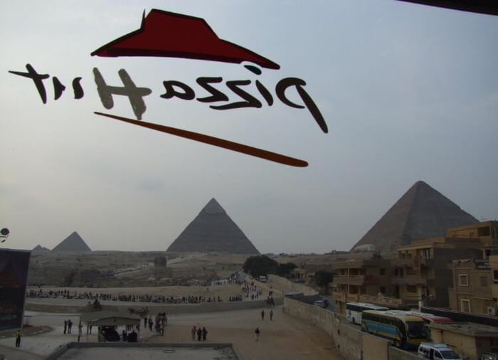 There's a Pizza Hut in Cairo, Egypt where you can get a good view of ...
