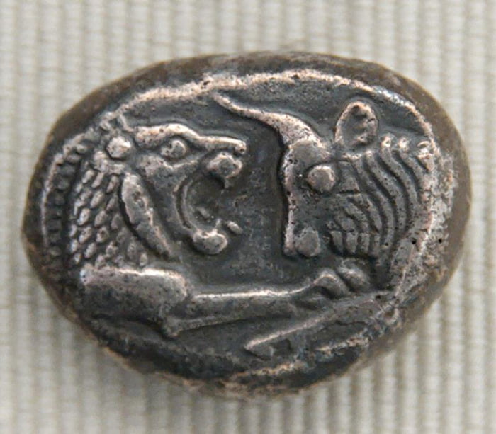 The Lydian Lion. The worlds oldest known coin, believed to be the 1st ...