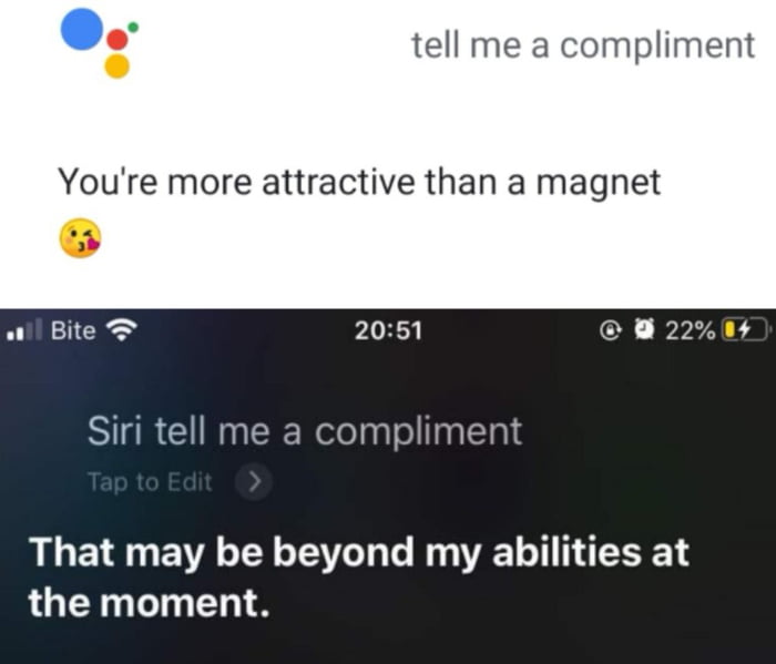 Google Assistant vs siri - 9GAG