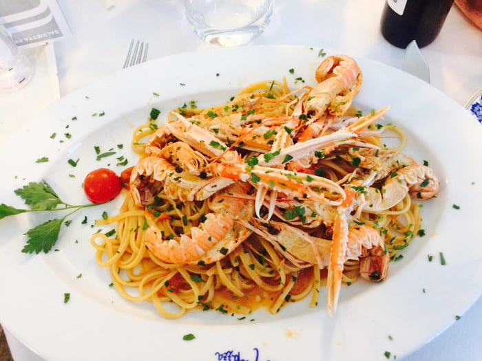 Langoustine linguine in Venice, Italy - 9GAG