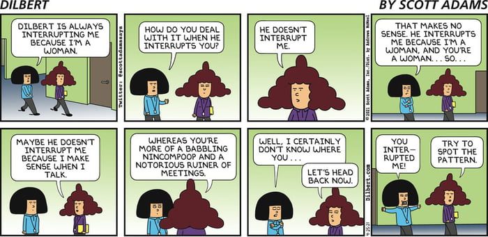 Dilbert Interrupts Women - 9GAG