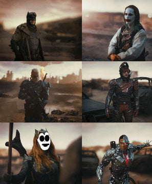 The cast of the Knightmare scene from Snyder Cut looks so cool - 9GAG