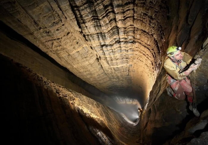 The Veryovkina cave is the deepest cave in the world, with a record ...