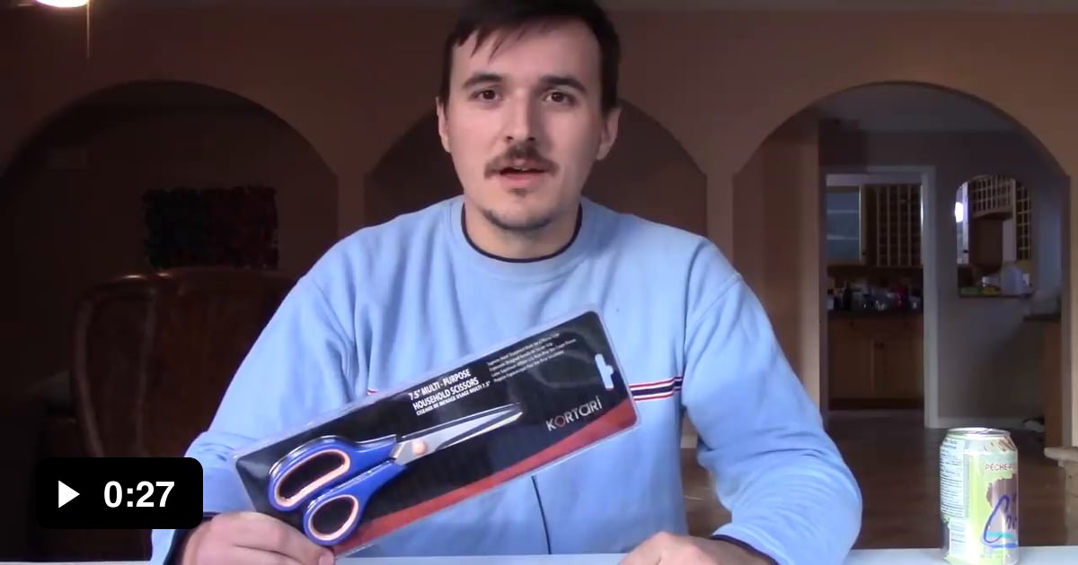 How to open packaged scissors when you have no scissors - 9GAG