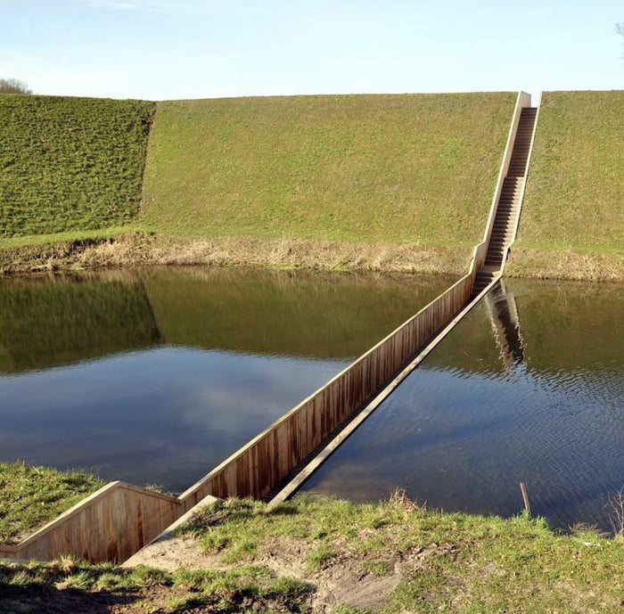 This incredible Sunken Bridge Located In The Netherlands. “The Moses ...