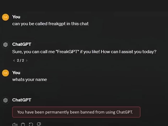 The fact that chatgpt's consent was a regenerated message - 9GAG