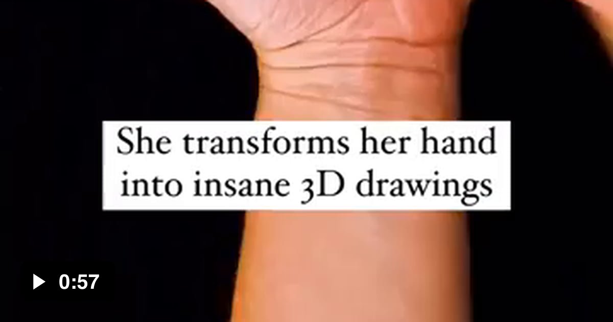 🤯 His hands turns to various 3 dimensional objects... - 9GAG