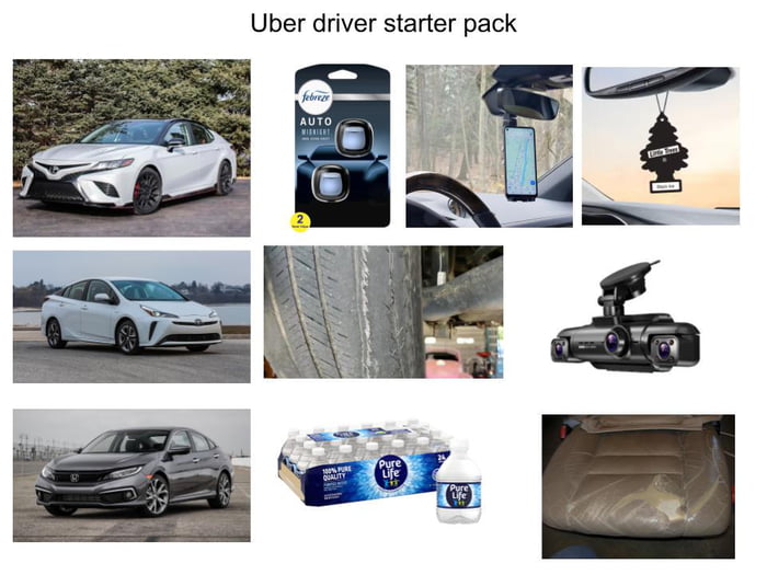 Uber driver starter pack - 9GAG