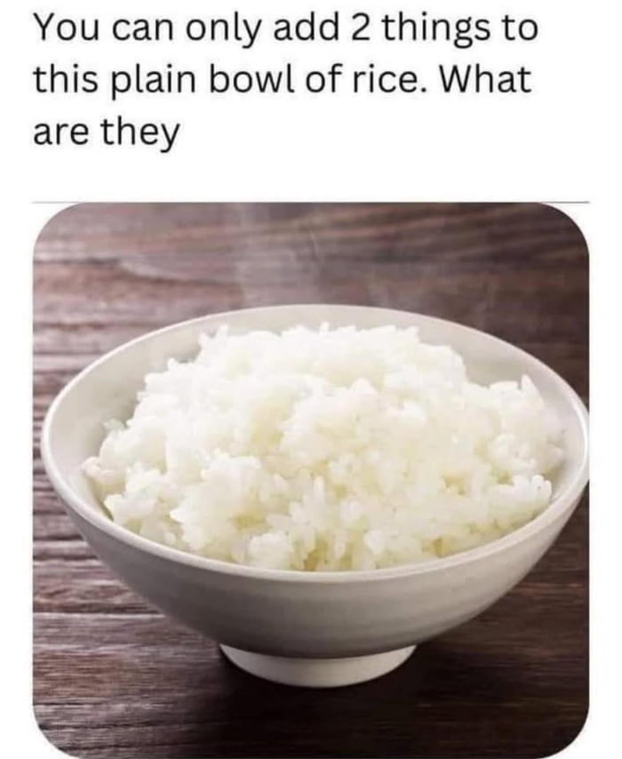 Everyone must enjoy this modern rice. - 9GAG