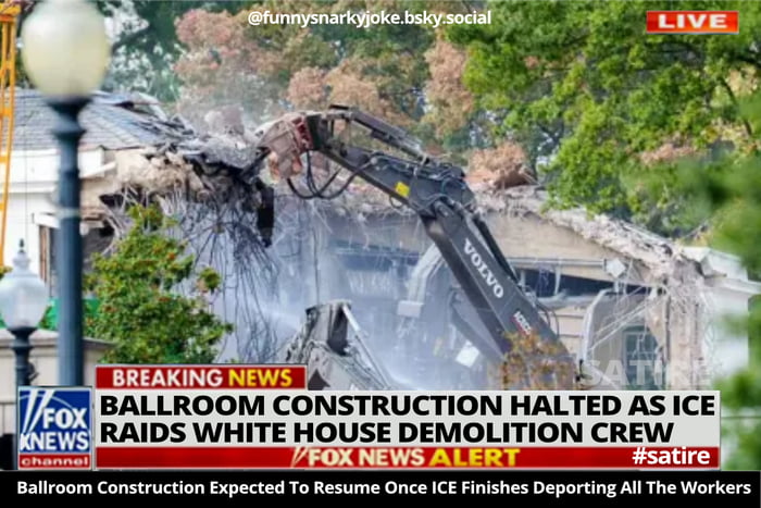 Ballroom construction halted as ice raids white house demolition crew ...