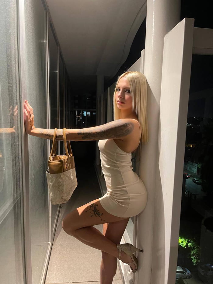 Your naughty blonde in white is here - 9GAG