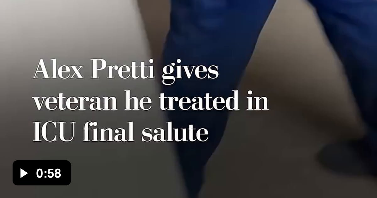 Alex Pretti gives veteran he treated in ICU final salute in 2024 - 9GAG