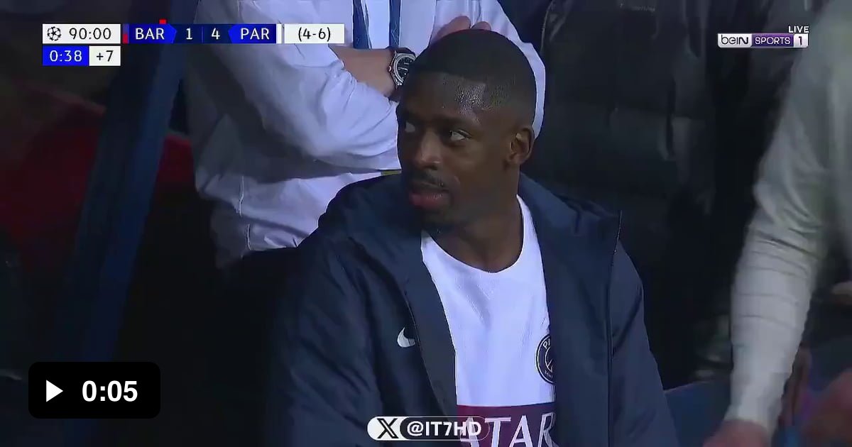 Ousmane Dembele reaction after Barca concedes their 4th goal - 9GAG