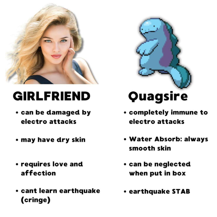 Quagsire > Girlfriend - 9GAG