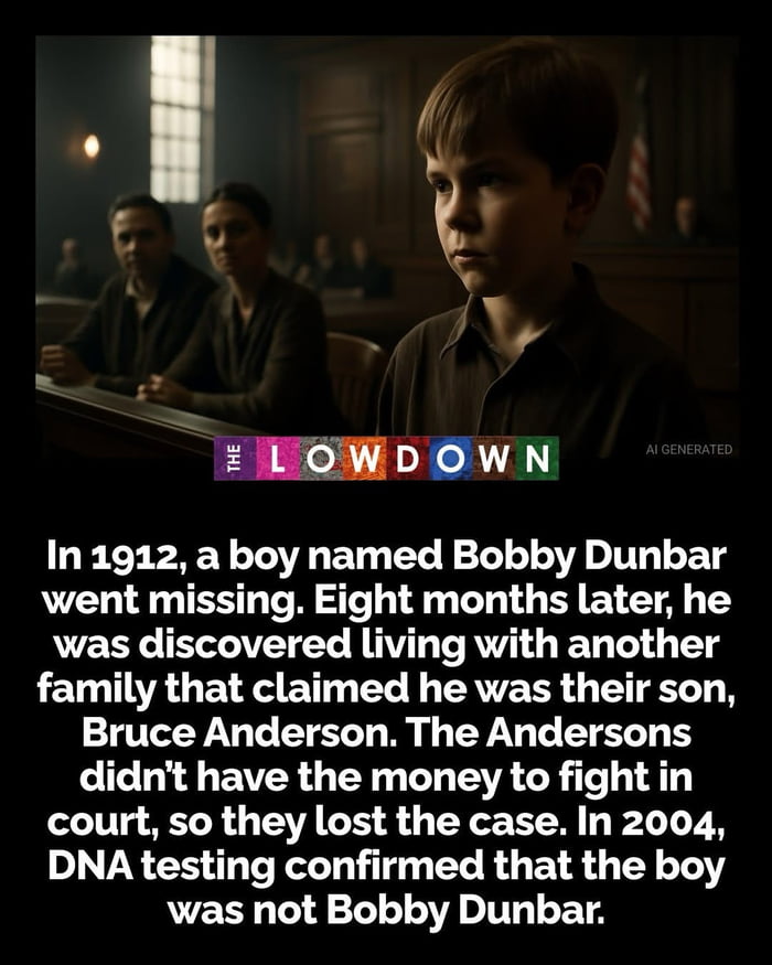 The strange historical case of Bobby Dunbar and the identity revealed by DNA. - 9GAG