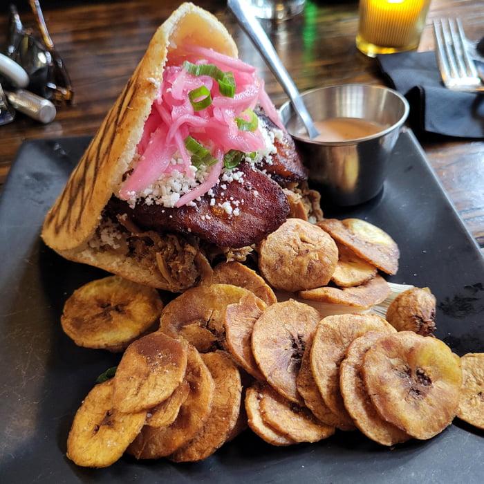 Pork arepas at Mais Arepas in New Orleans - 9GAG