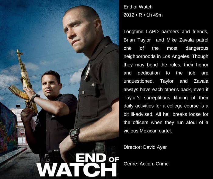 Unsolicited Movie Recommendation #122: End of Watch (2012) - 9GAG