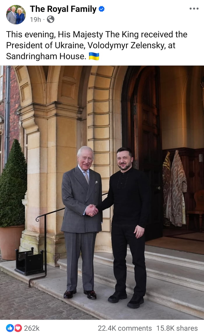 Zelensky and Ukraine 🔱 get full support from Europe's Royal Family - 9GAG