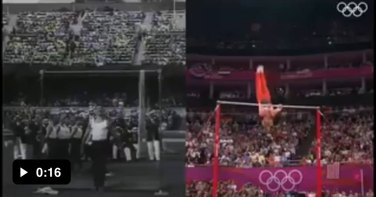 Horizontal Bar Gymnastics 100 years apart - 9GAG