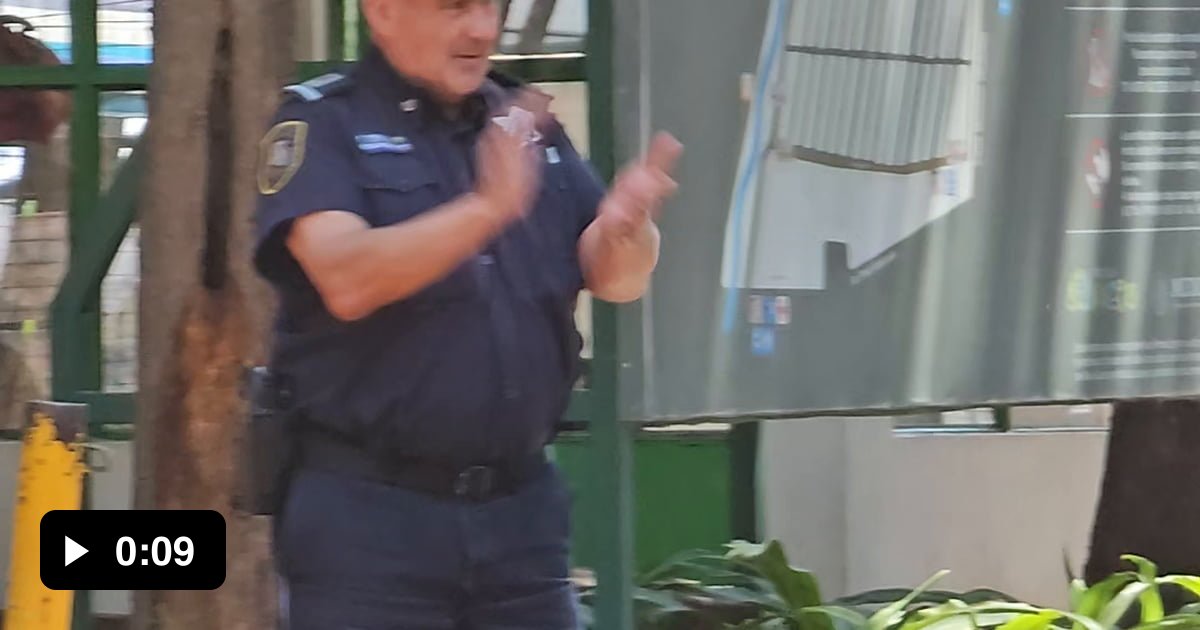 This police officer is cheering every athlete in a public park. More ...