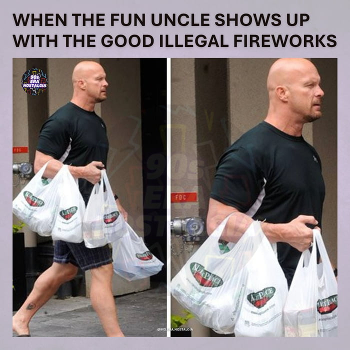 When the fun uncle arrives with the good stuff for the party. - 9GAG