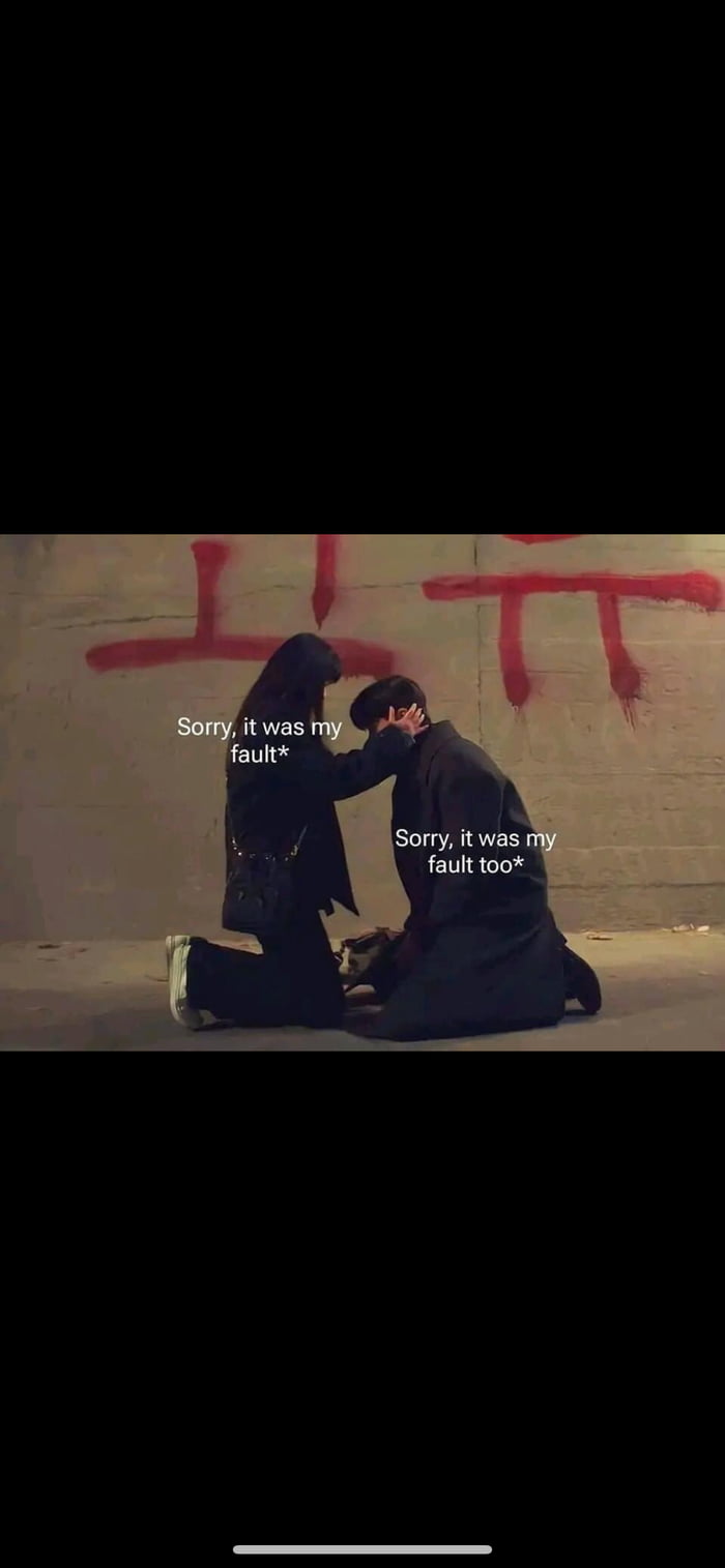 Healthy relationship where you both admit to your faults - 9GAG