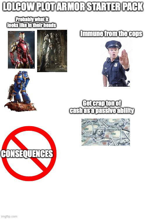Lolcow Plot Armor Starter Pack - 9GAG