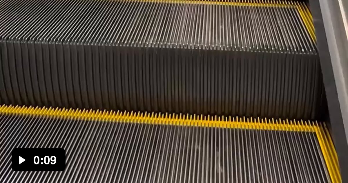 Sunlight falling down the escalator - 9GAG