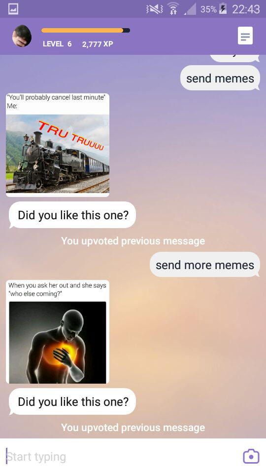 Replika sends you memes - 9GAG